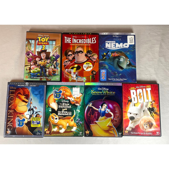 Disney | Media | Disney Pixar Dvd X7 Animated Movies Kid Family ...